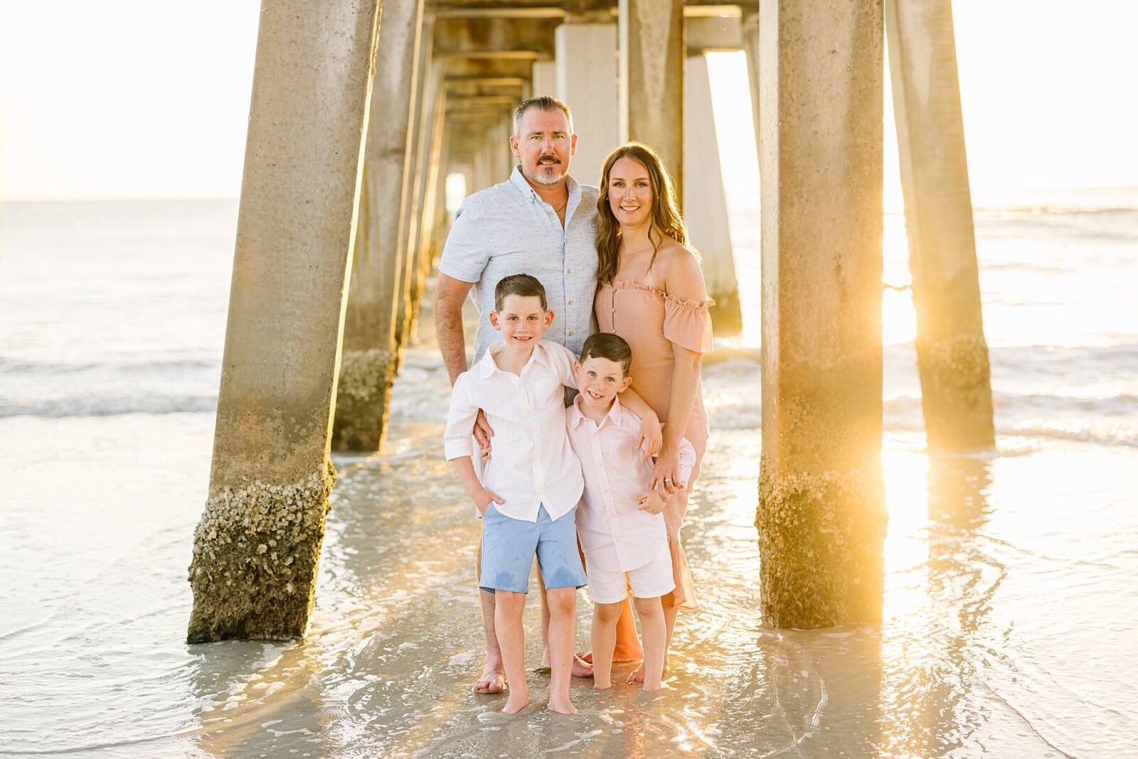 Naples Pier | Sunset Family Portrait Session - shanelongphotography.com