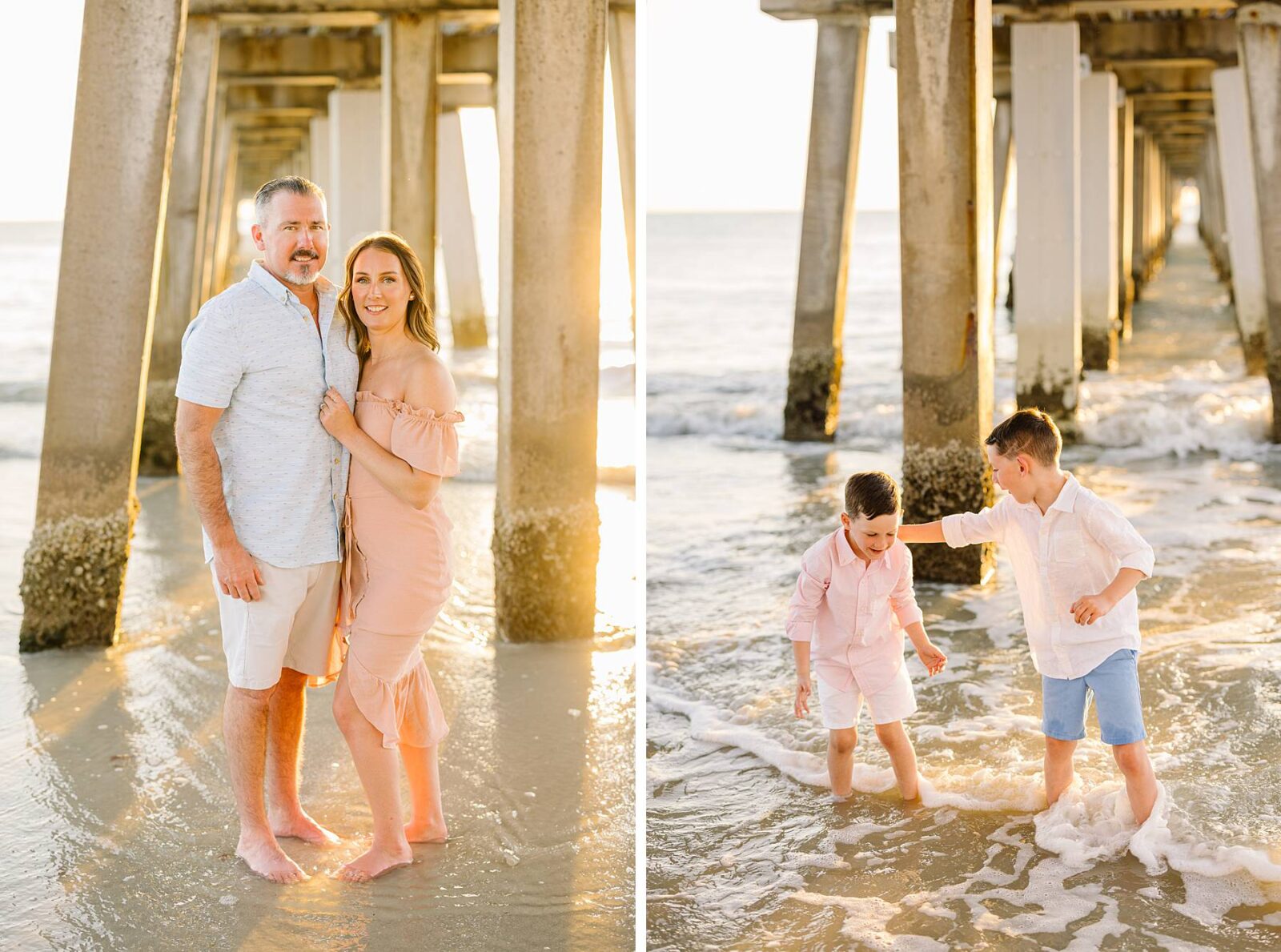 Naples Pier | Sunset Family Portrait Session - shanelongphotography.com