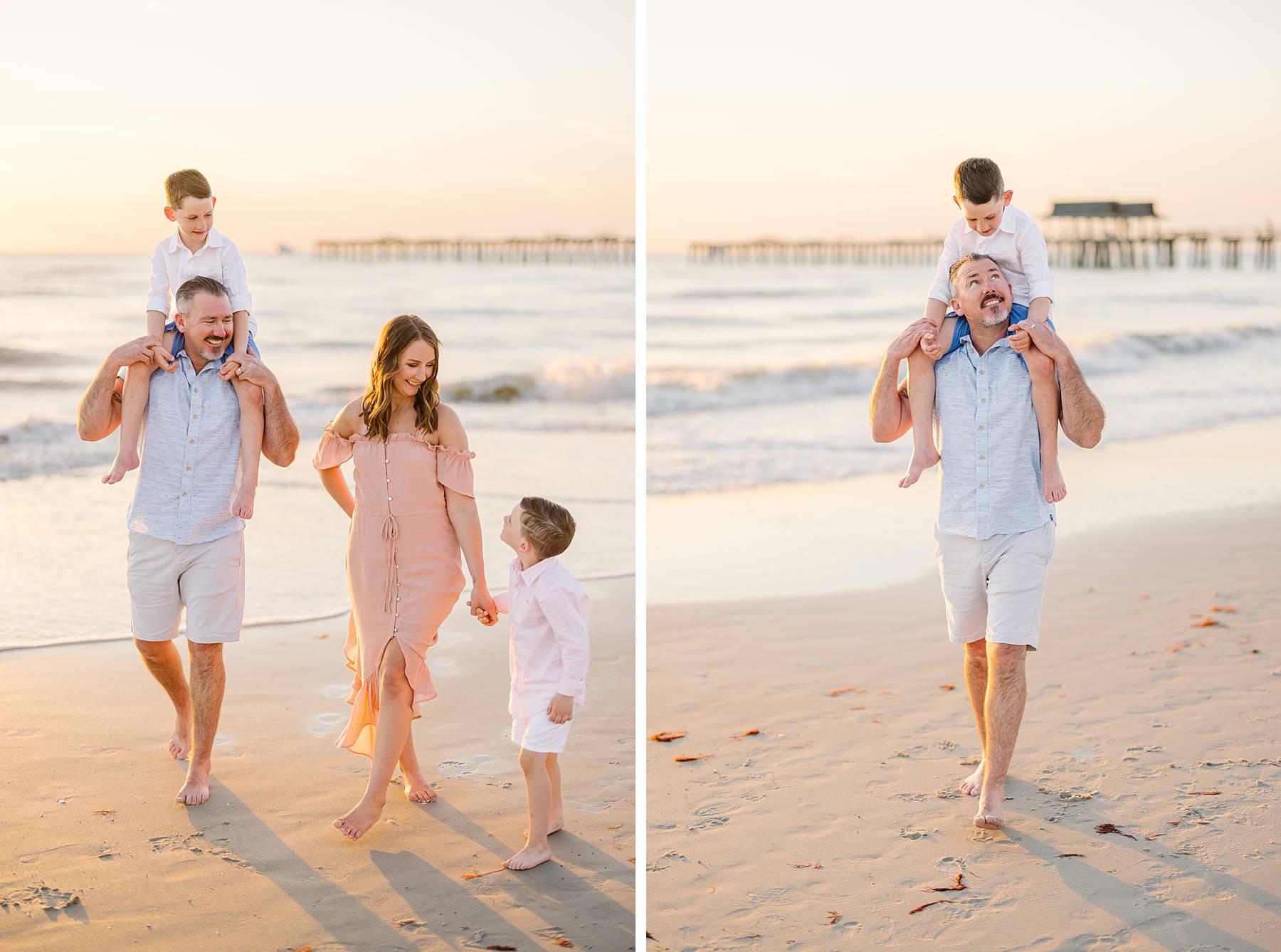 Naples Pier | Sunset Family Portrait Session - shanelongphotography.com